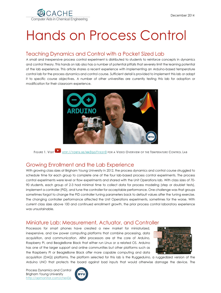 Fillable Online Hands on Process Control - APMonitor Fax Email Print ...