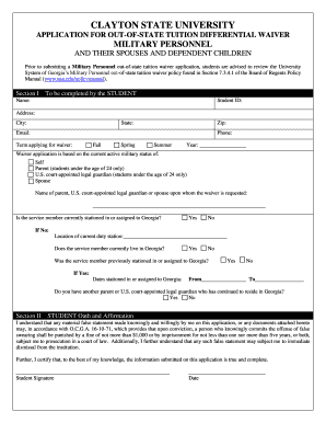 Fillable Online clayton Military Personnel Waiver Fax Email Print ...