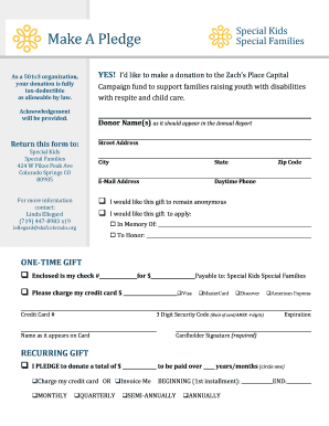 Fillable Online sksfcolorado Print a PLEDGE form - Special Kids Special ...