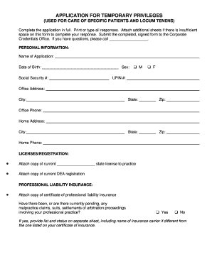 Fillable Online Temporary privileges authorization bformb - cbahi Fax ...