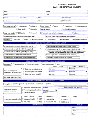 Remplissable En Ligne lls qc RESSOURCES HUMAINES 1 de 2 - FICHE ...