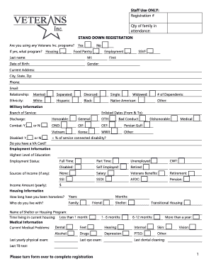 Fillable Online veteransinc Veteran Registration bFormb - Veterans Inc ...