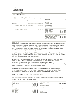 Fillable Online List printampclienttr - Valassis Lists Fax Email Print ...