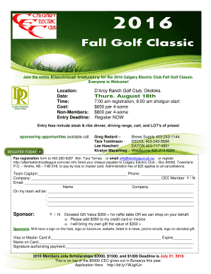 Fillable Online Intercity Golf Registration Form Fax Email Print ...