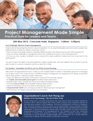 Fillable Online aventis edu Project Management Made Simple Fax Email ...