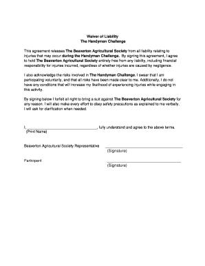 Spicy Food Waiver Form | pdfFiller