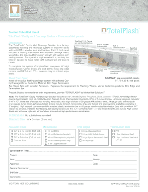 Fillable Online Download TotalFlash Rubberized Asphalt Panel Submittal ...