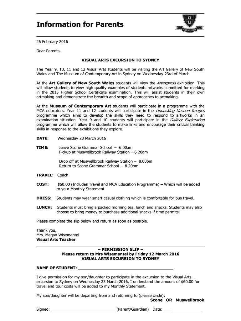 Fillable Online sgs nsw edu Information for Parents - Scone Grammar ...