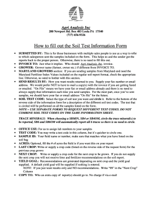 Fillable Online How to fill out the Soil Test Information Form Fax ...