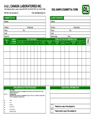 Fillable Online Soil Submission Form - Alpine Fax Email Print - pdfFiller