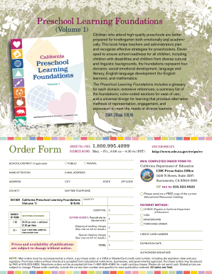 Fillable Online cccoe k12 ca Preschool Learning Foundations Flyer ...