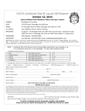 Fillable Online cdct memberclicks CDCTA Combined Test Locust Hill ...