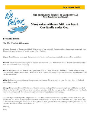 Fillable Online lambpres Many voices with one faith one heart One ...