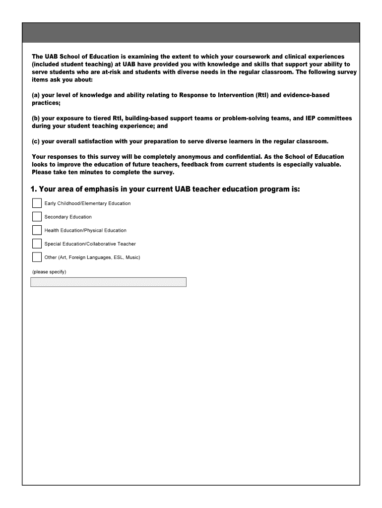 Fillable Online ncipp education ufl 1 Your area of emphasis in your ...