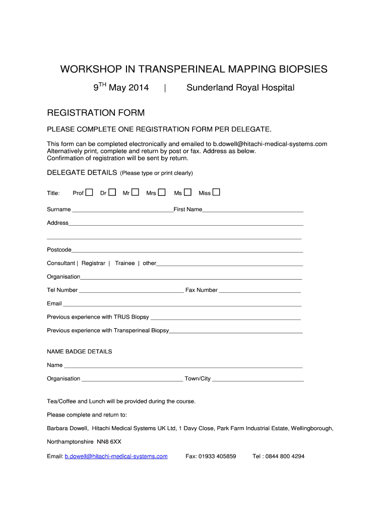 Fillable Online hitachi-medical-systems WORKSHOP IN TRANSPERINEAL MAPPING BIOPSIES Fax Email ...