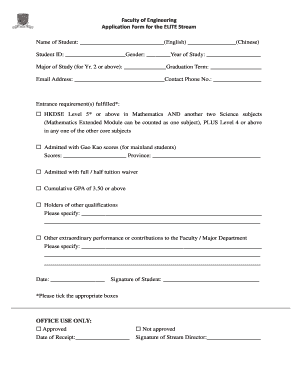Fillable Online erg cuhk edu Faculty of Engineering Application Form ...