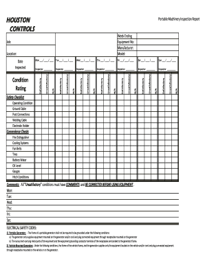 Fillable Online Portable Machinery Inspection Report Fax Email Print ...