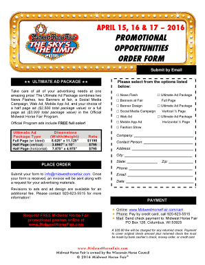 Fillable Online PROMOTIONAL Fax Email Print - pdfFiller
