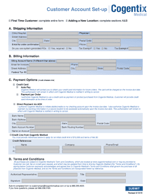 Fillable Online New Customer Acct Form April 2016 MEUpdated2.docx Fax ...