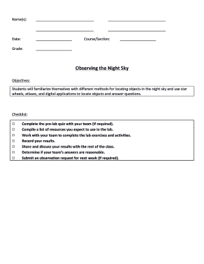 Fillable Online astro physics uiowa Observing the Night Sky - astro ...