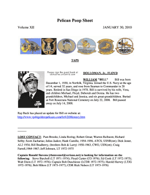 Fillable Online Pelican Poop Sheet 1 2010 docx Fax Email Print - pdfFiller