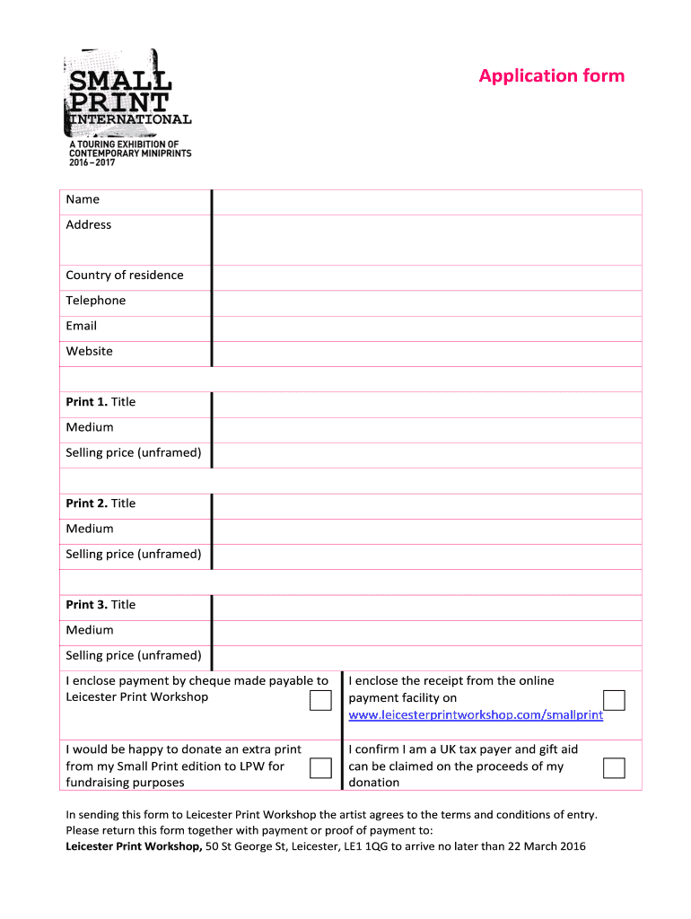 Fillable Online Selling price (unframed) Fax Email Print - pdfFiller