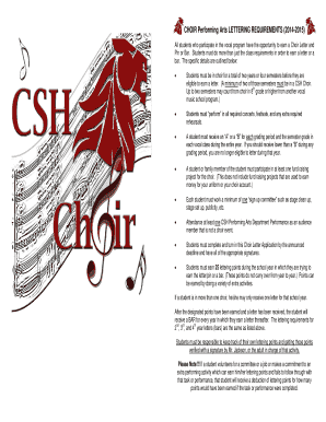 Fillable Online cshchoir CHOIR LETTERING REQUIREMENTS (2004-2005 ...