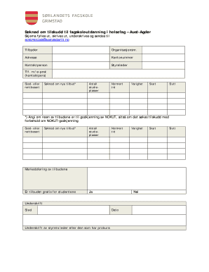 Fillable Online austagderfk Skjema s knad om tilskudd til fagskoleutdanning - Aust-Agder ... Fax ...