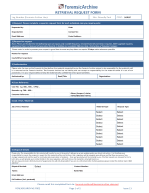Fillable Online Please download this form - Forensic Archive Fax Email ...