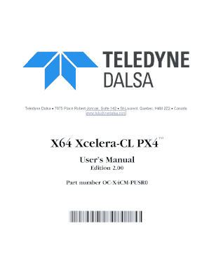 Fillable Online X64 Xcelera-CL PX4 Users Manual - Daheng Image Fax Email Print - pdfFiller
