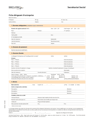 Remplissable En Ligne securex Fiche dirigeant d'entreprise.pdf ...
