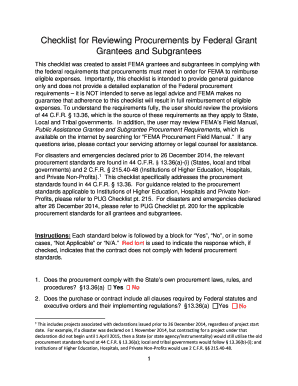 Fillable Online sema dps mo Checklist for Reviewing Procurements by ...
