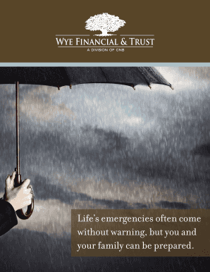 Fillable Online Life's emergencies often come without warning, but you ...