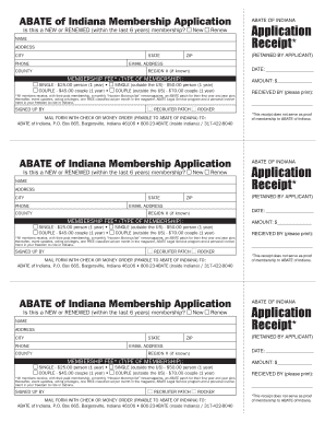 Fillable Online registration abateonline ABATE of Indiana Membership ...