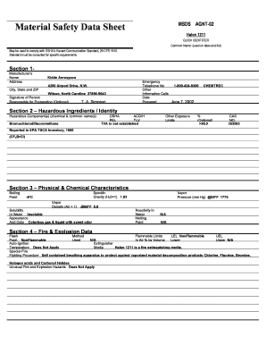 Fillable Online Material Safety Data Sheet - bHRDb Aero Systems Fax ...
