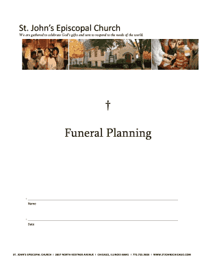 Fillable Online Funeral Planning Packet - St. John's Episcopal Church ...