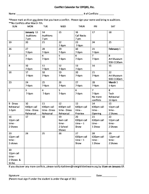 Conflict Calendar For OPQRS Etc - Raleigh Little Theatre ...