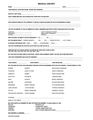 Fillable Online MEDICAL HISTORY - realpagescom Fax Email Print - pdfFiller