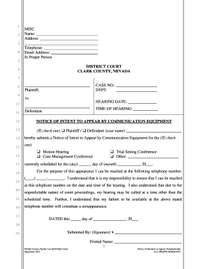 Fillable Online Request to Appear By Telephone (pdf fillable) - Family ...