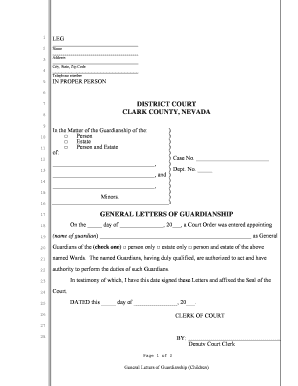 Fillable Online After the judge signs the Order Appointing Guardian, each guardian must see the ...