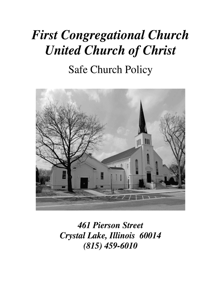 Fillable Online fcc-cl Safe Church Policy - First Congregational Church ...