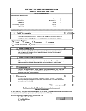 Fillable Online ASSOCIATE MEMBER INFORMATION FORM Fax Email Print ...