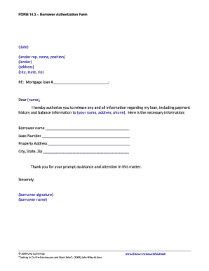 Fillable Online 14-3 Borrower Authorization Form - bchipcummingsbbcomb ...