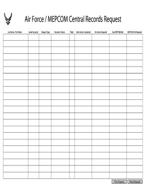 Fillable Online Air Force MEPCOM Central Records Request - bbuddytekb ...