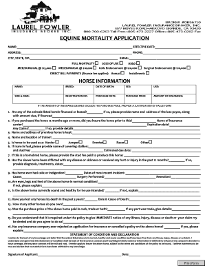 Fillable Online Great American Application (Fillable-Form) pdf - Equine ...