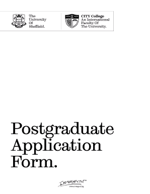 Fillable Online Postgraduate Application Form - Integral Edu Fax Email Print - pdfFiller