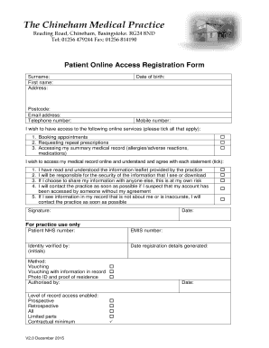 The Chineham Medical Practice - Fill Online, Printable, Fillable, Blank ...