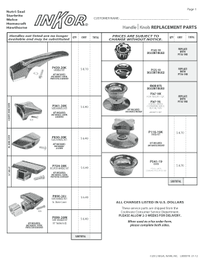 Regal Ware Parts - Fill Online, Printable, Fillable, Blank | pdfFiller