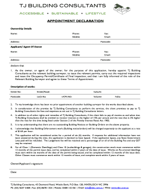 Fillable Online Appointment of Building Surveyor Form - btjbcbbcombau ...