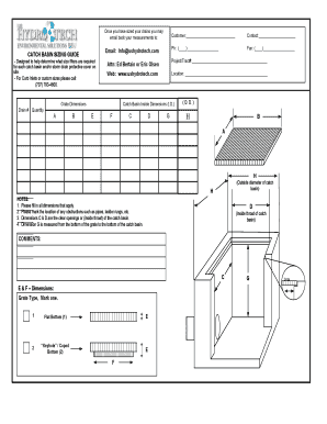 Fillable Online 2014 Sizing Guide for Three Types of Catch Basins - 3 ...
